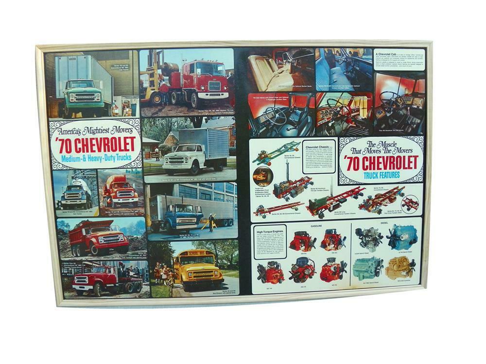 1970 Chevrolet dealer showroom poster for Trucks and Engines.
