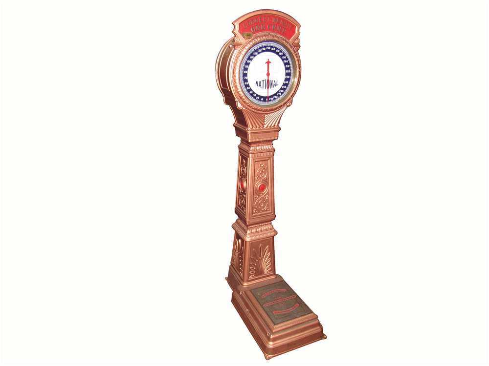 Incredibly stylish late 1920s National 1-cent coin-operated cast-metal ...