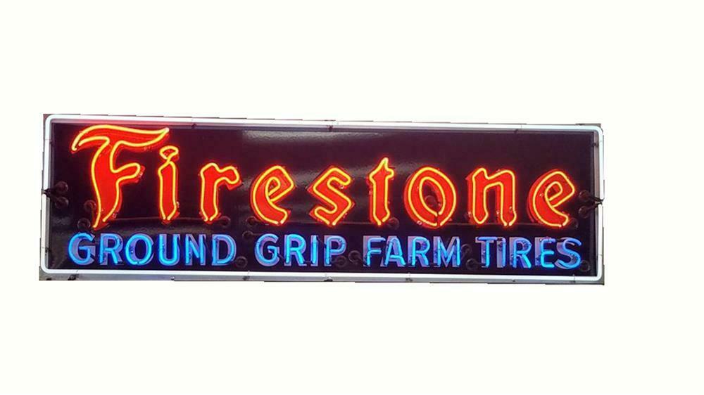 Circa 1930s-40s Firestone Ground Grip Farm Tires single-sided