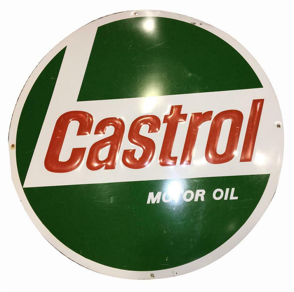 Choice 1960s Castrol single-sided embossed tin sign with nice colors ...