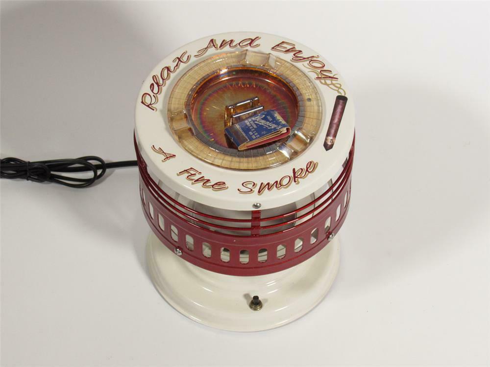 Unusual small version 1930s cigar store smoke fan ashtray by