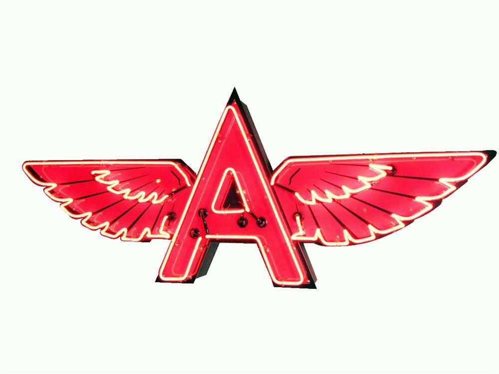 Custom-crafted large reproduction Flying A service single-sid