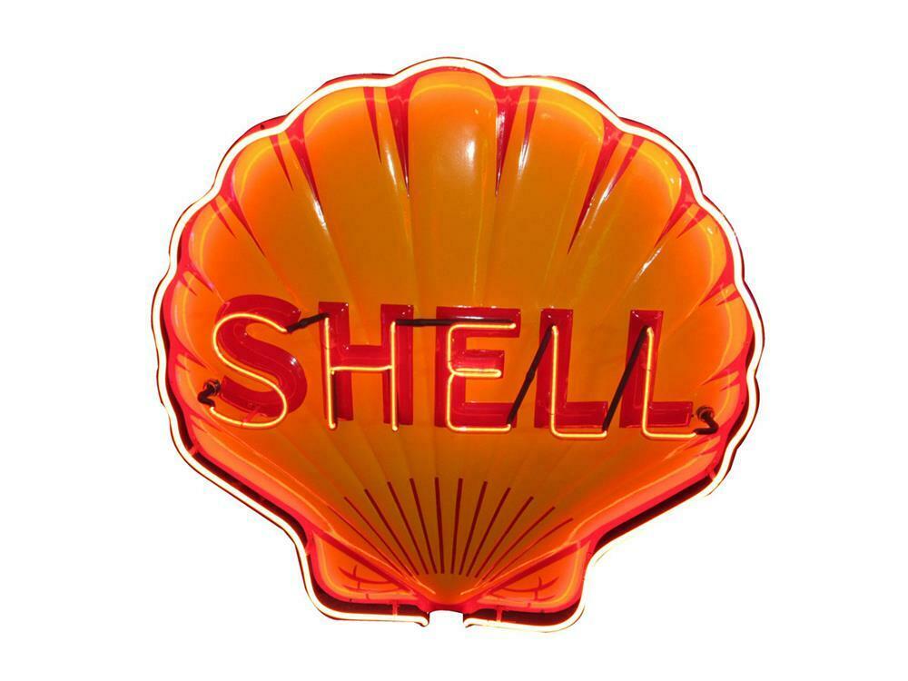 Perfectly restored late 1930s Shell Oil single-sided three-di