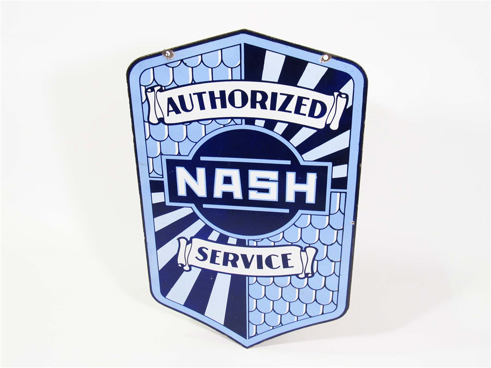 LATE 1920S-EARLY '30S NASH AUTOMOBILES PORCELAIN SIGN