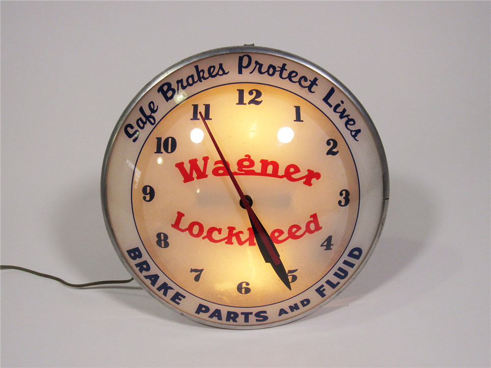 LATE 1950S-EARLY '60S WAGNER-LOCKHEED LIGHT-UP GARAGE CLOCK