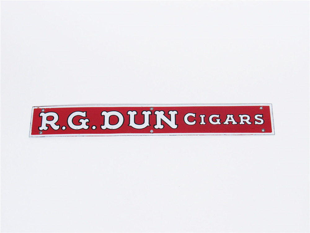 1930s RG Dunn Cigars porcelain sign.
