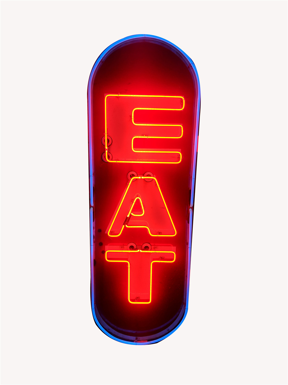 VINTAGE DINER 'EAT' SINGLE-SIDED PORCELAIN NEON SIGN
