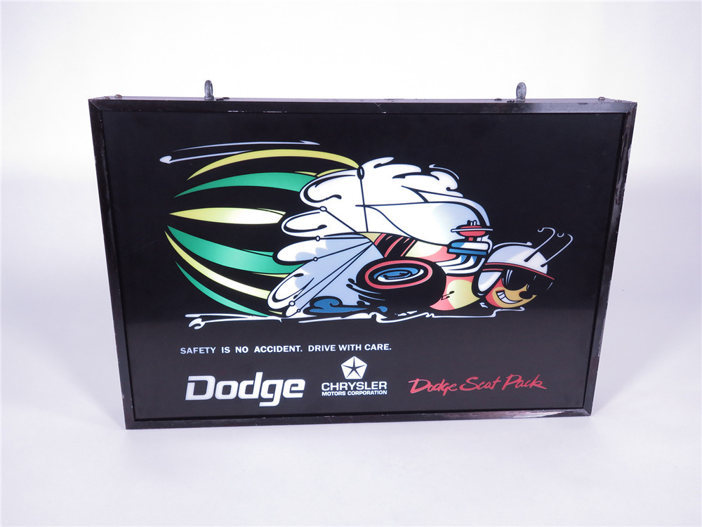 CIRCA 1990S DODGE SCAT PACK LIGHT-UP DEALERSHIP SHOWROOM SIGN