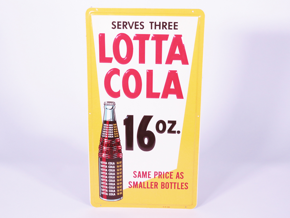 1958 LOTTA COLA TIN SIGN
