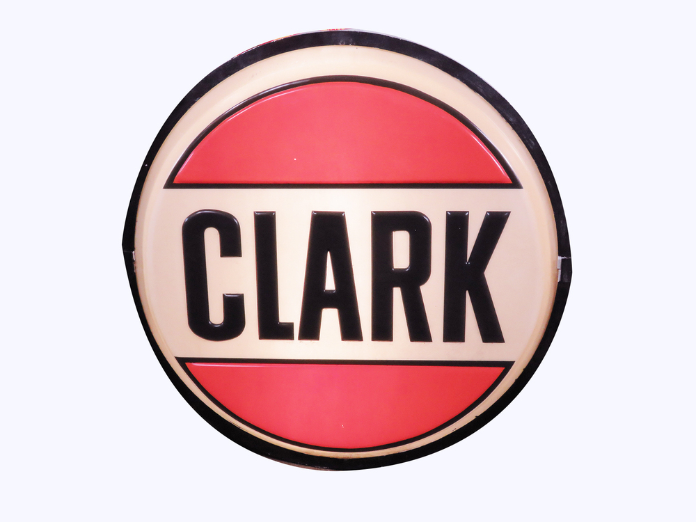 CLARK GASOLINE LIGHT-UP SERVICE STATION SIGN