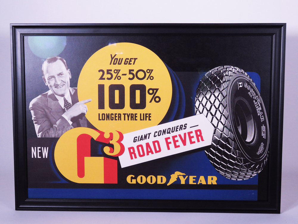 1930S GOODYEAR TIRES 'ROAD FEVER' POSTER