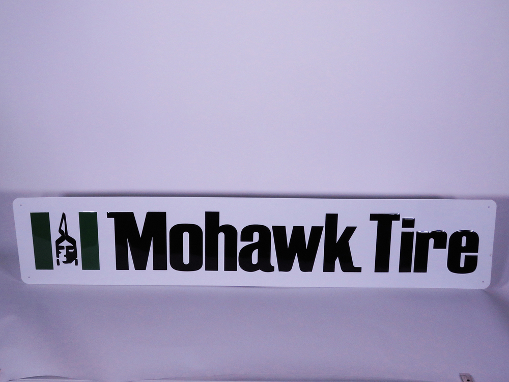 VINTAGE MOHAWK TIRE TIN SIGN