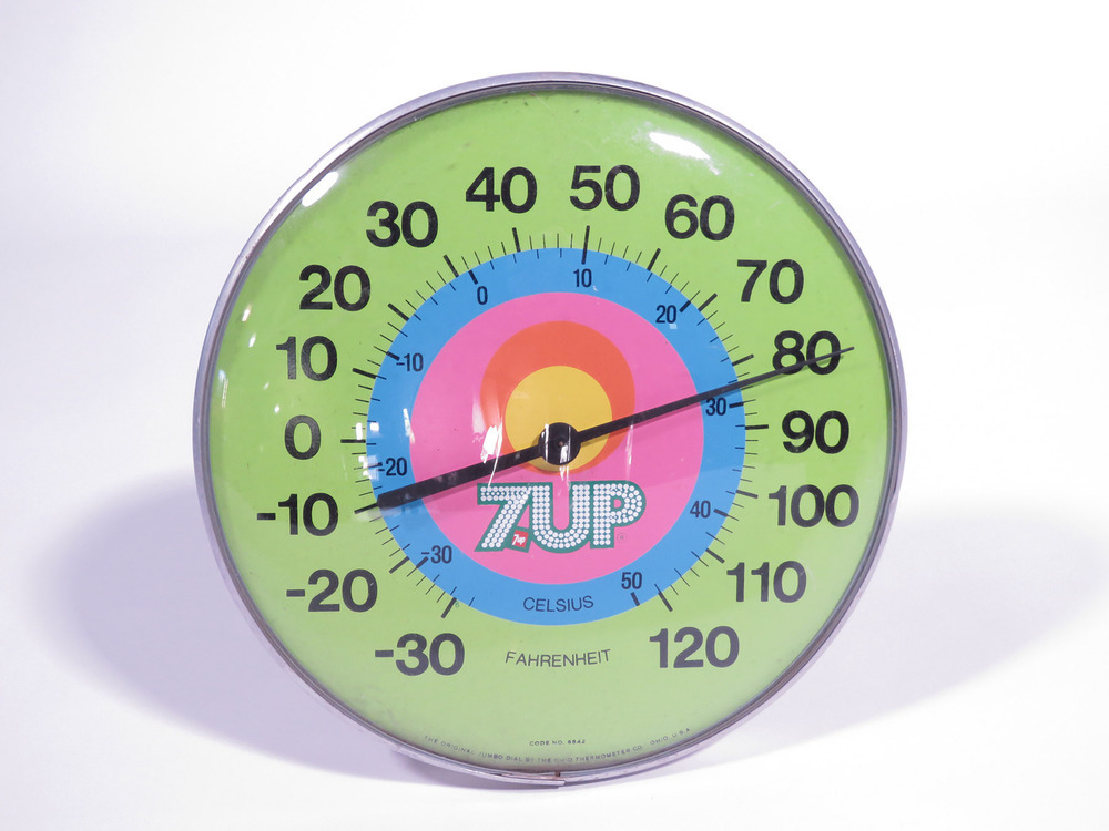 1970S 7UP SODA THERMOMETER