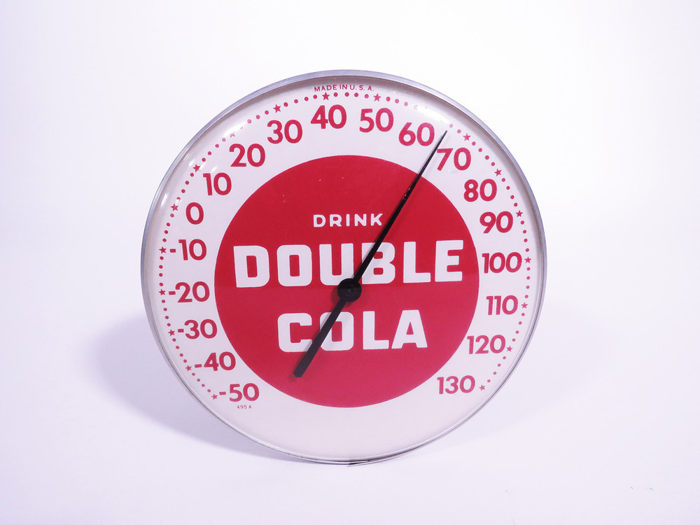1950S DOUBLE COLA THERMOMETER