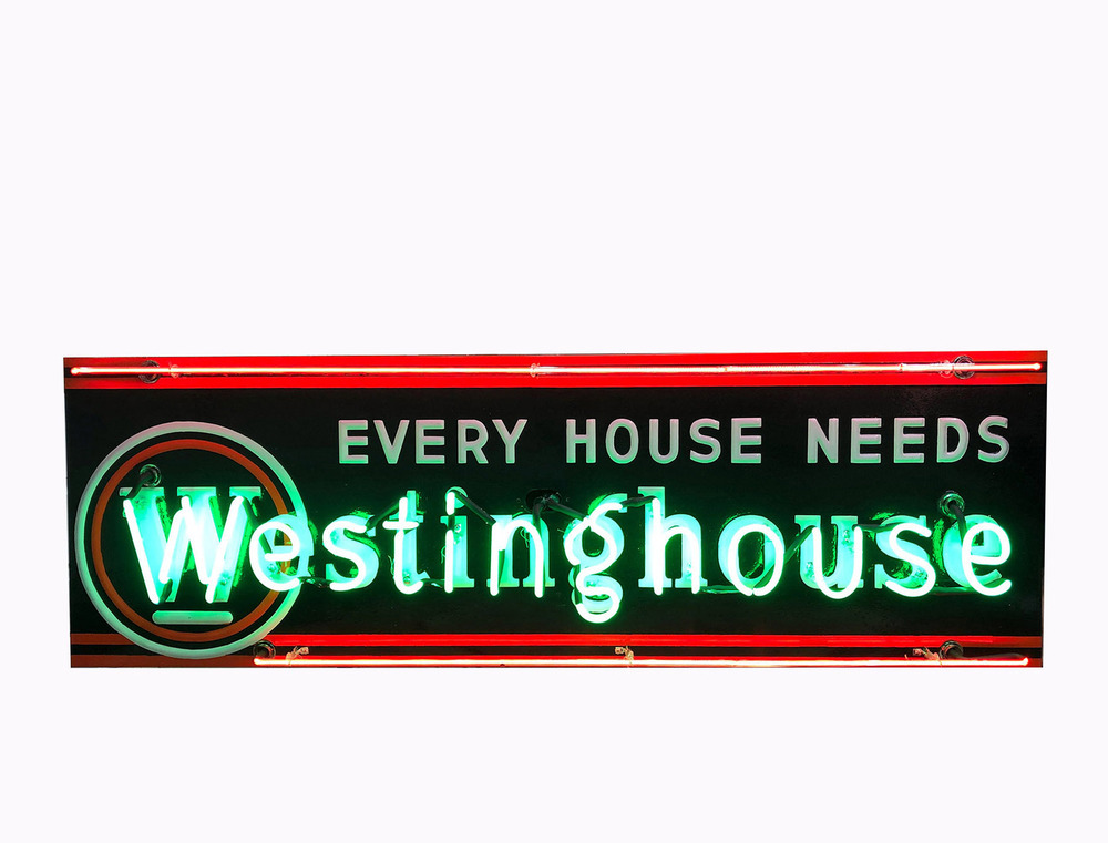 CIRCA 1940S-50S WESTINGHOUSE NEON PORCELAIN SIGN