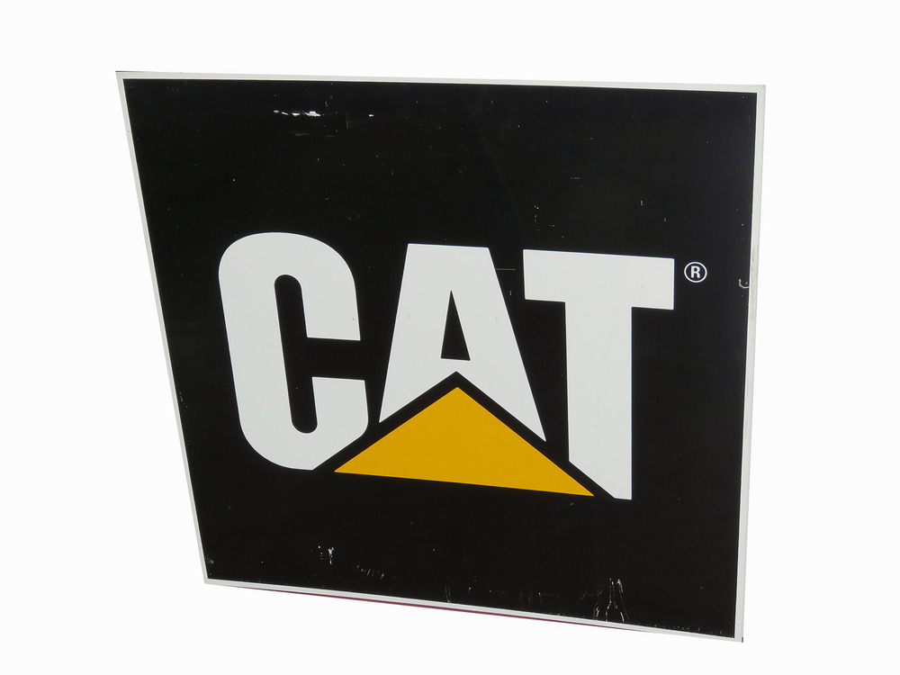ADDENDUM ITEM- VINTAGE CAT MACHINERY TIN SIGN