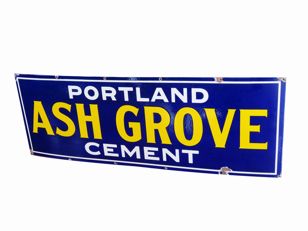 1930S PORTLAND ASH GROVE CEMENT PORCELAIN SIGN
