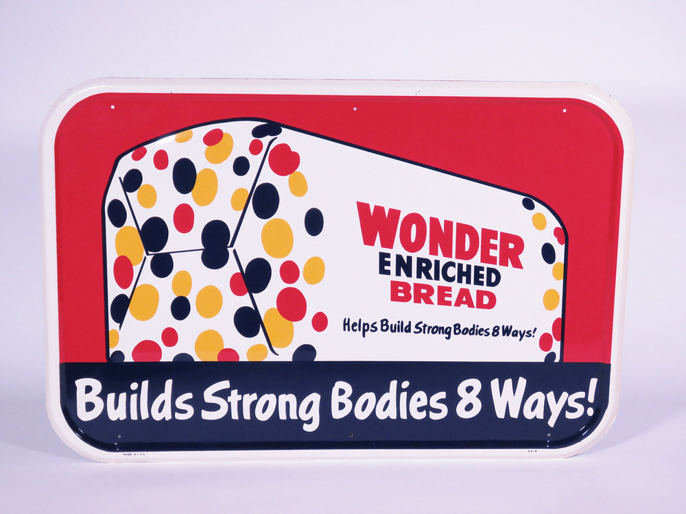 1950S WONDER ENRICHED BREAD TIN SIGN