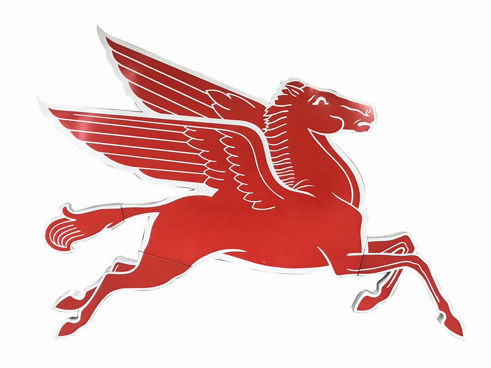 1956 MOBIL OIL THREE-DIMENSIONAL PORCELAIN 'PEGASUS' SIGN