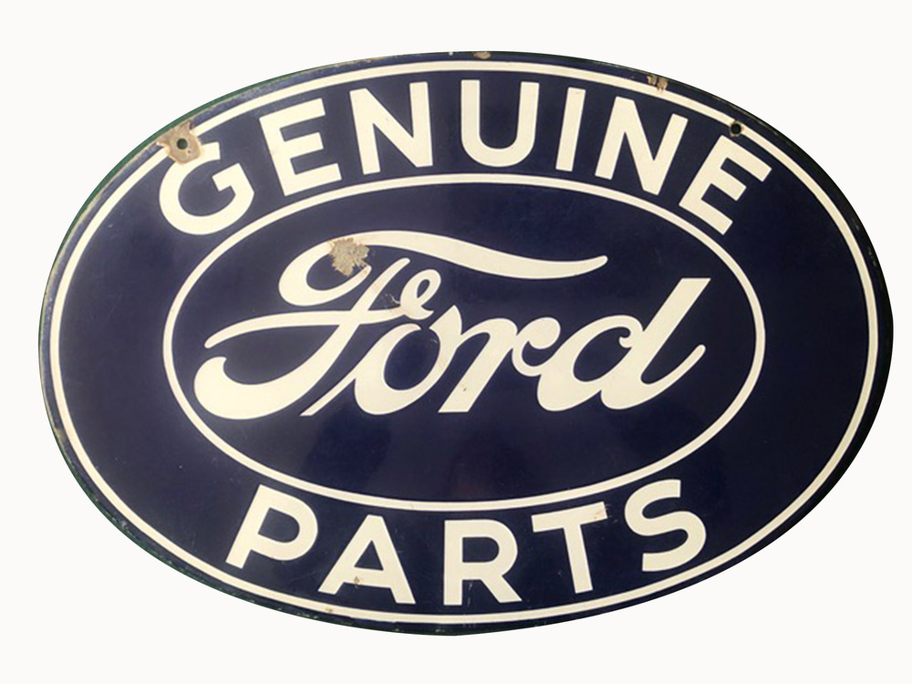 CIRCA 1930S FORD GENUINE PARTS PORCELAIN SIGN
