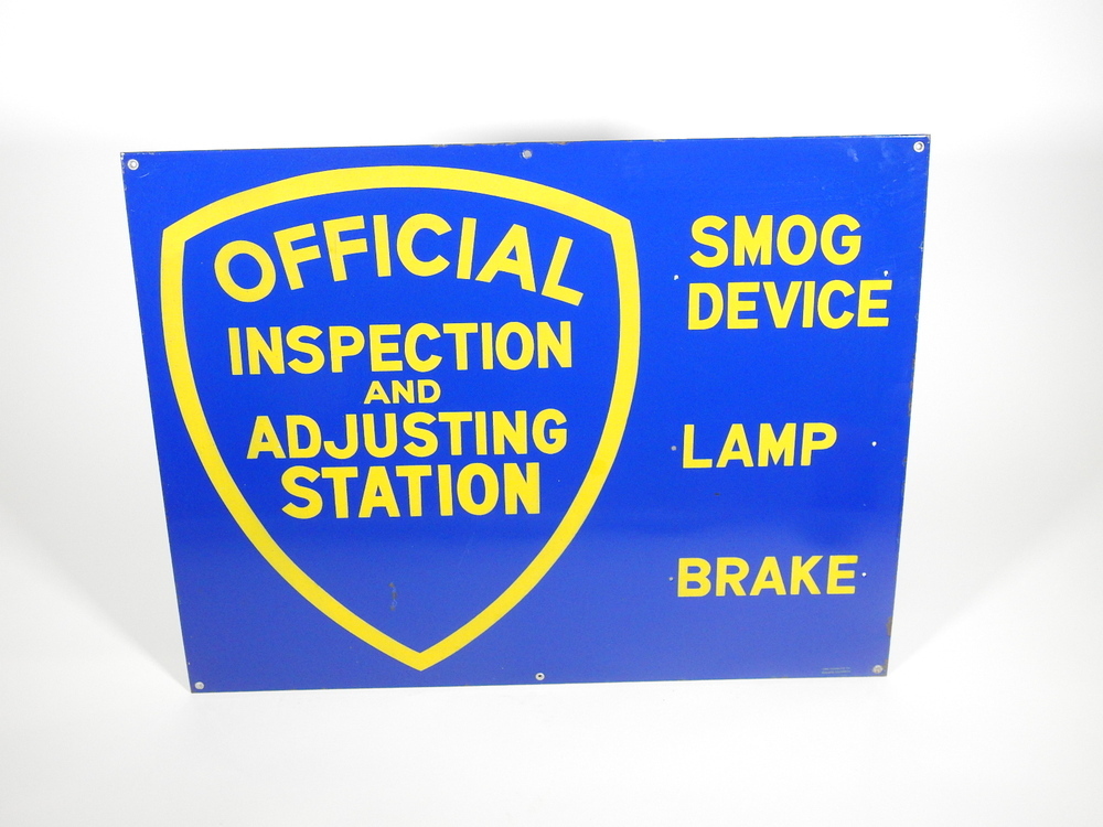 VINTAGE CALIFORNIA OFFICIAL INSPECTION AND ADJUSTING STATION