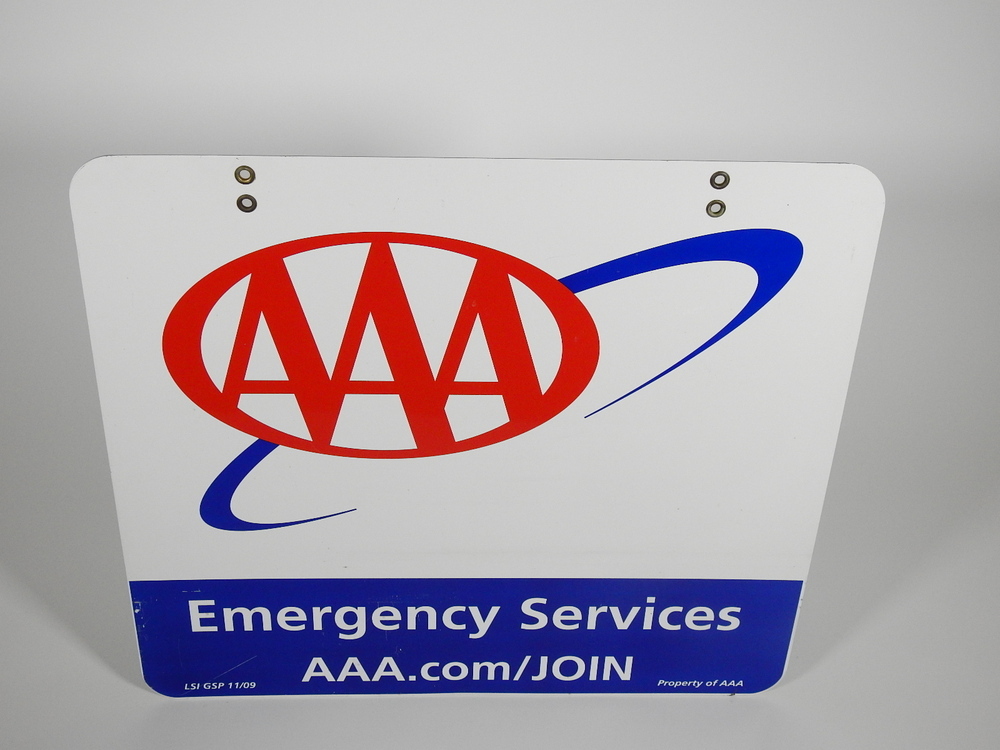 NEWER AAA EMERGENCY SERVICES TIN SIGN