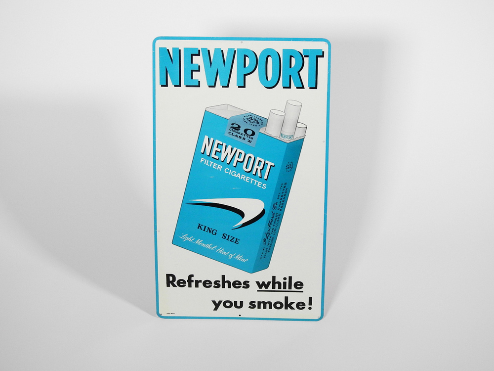 1960S NEWPORT CIGARETTES TIN SIGN