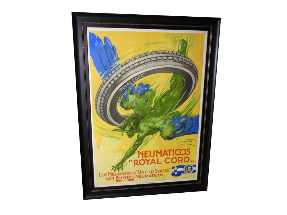 EARLY 1920S U.S. RUBBER ROYAL CORD POSTER