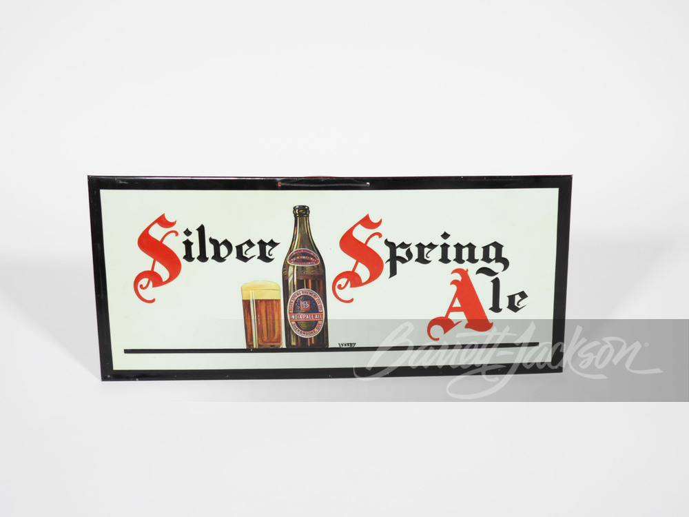 1930S SILVER SPRING ALE EMBOSSED TIN SIGN