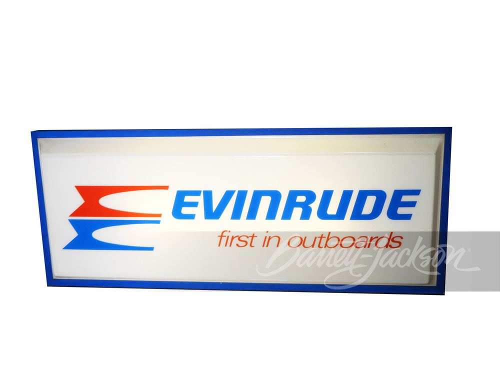 LARGE VINTAGE EVINRUDE LIGHT-UP SIGN