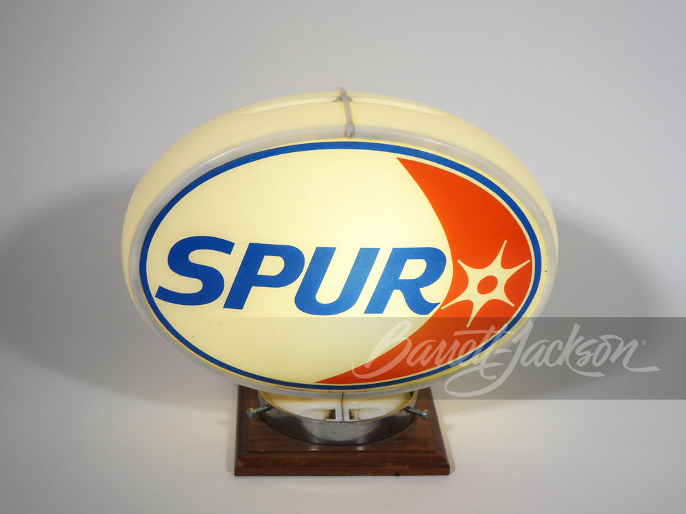 CIRCA LATE 1950S-EARLY '60S SPUR GASOLINE GAS PUMP GLOBE