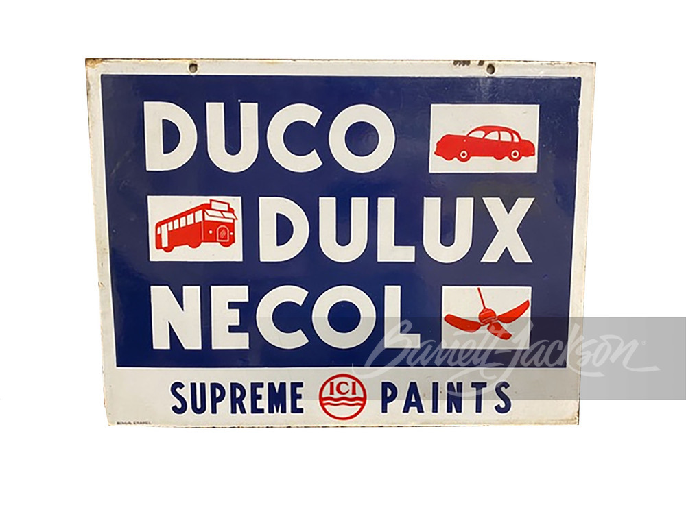 1940S DUCO DULUX PAINTS PORCELAIN SIGN