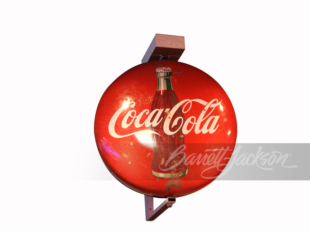 1950S COCA-COLA ROTATING SIGN - Front 3/4 - 245486