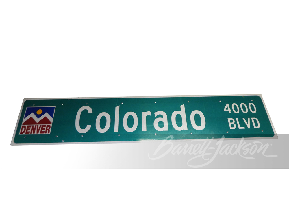 COLORADO BLVD METAL STREET SIGN FROM DENVER, CO