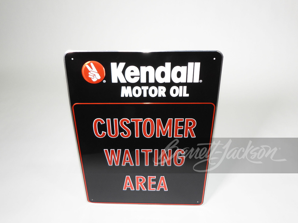 KENDALL MOTOR OIL EMBOSSED TIN SIGN