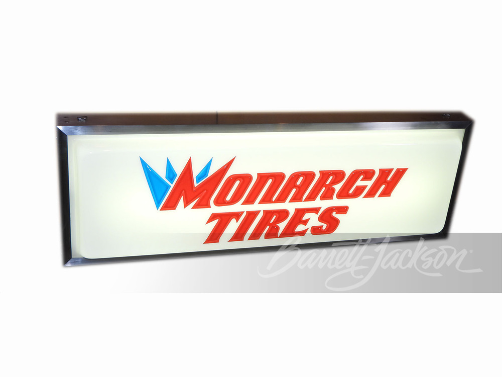 VINTAGE MONARCH TIRES LIGHT-UP SIGN