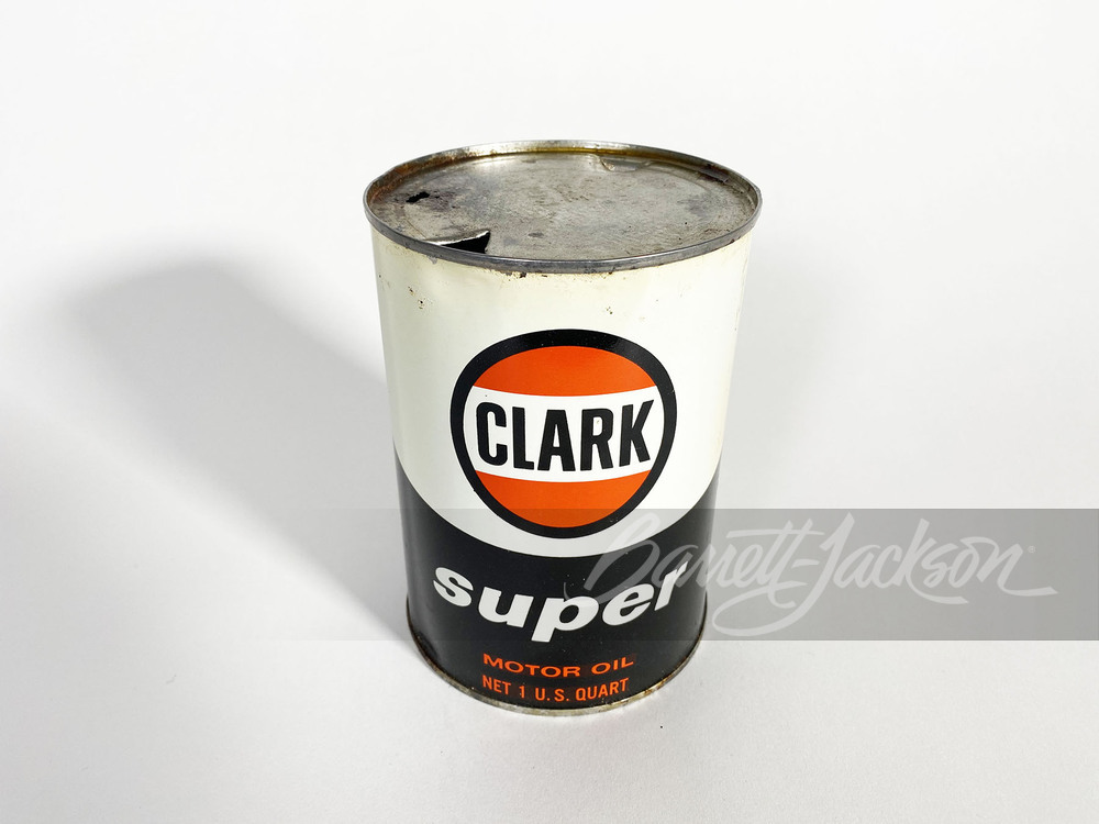 CLARK SUPER MOTOR OIL METAL QUART CAN