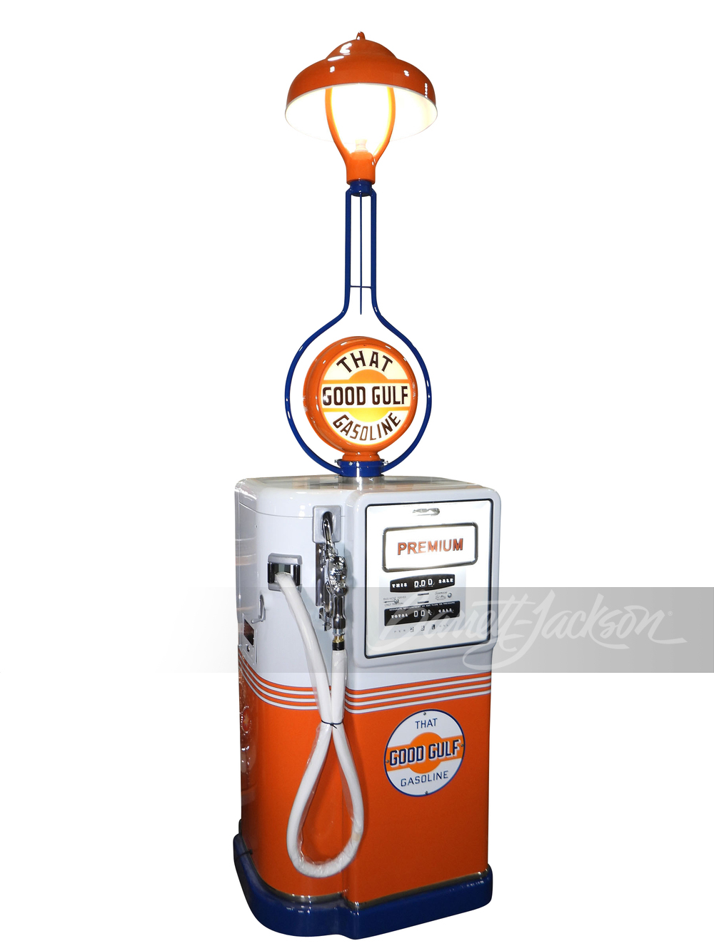 1951 GULF OIL BOWSER SIAMESE ROL-WAY DUAL-SIDED GAS PUMP