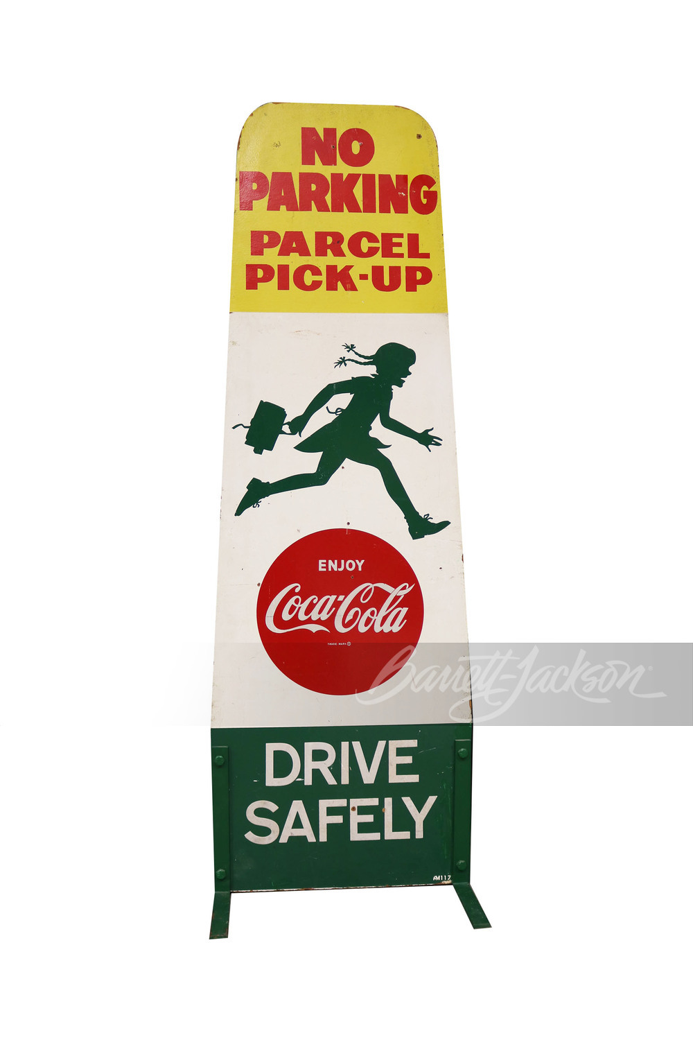 1950S COCA-COLA 'NO PARKING' CURB SIGN