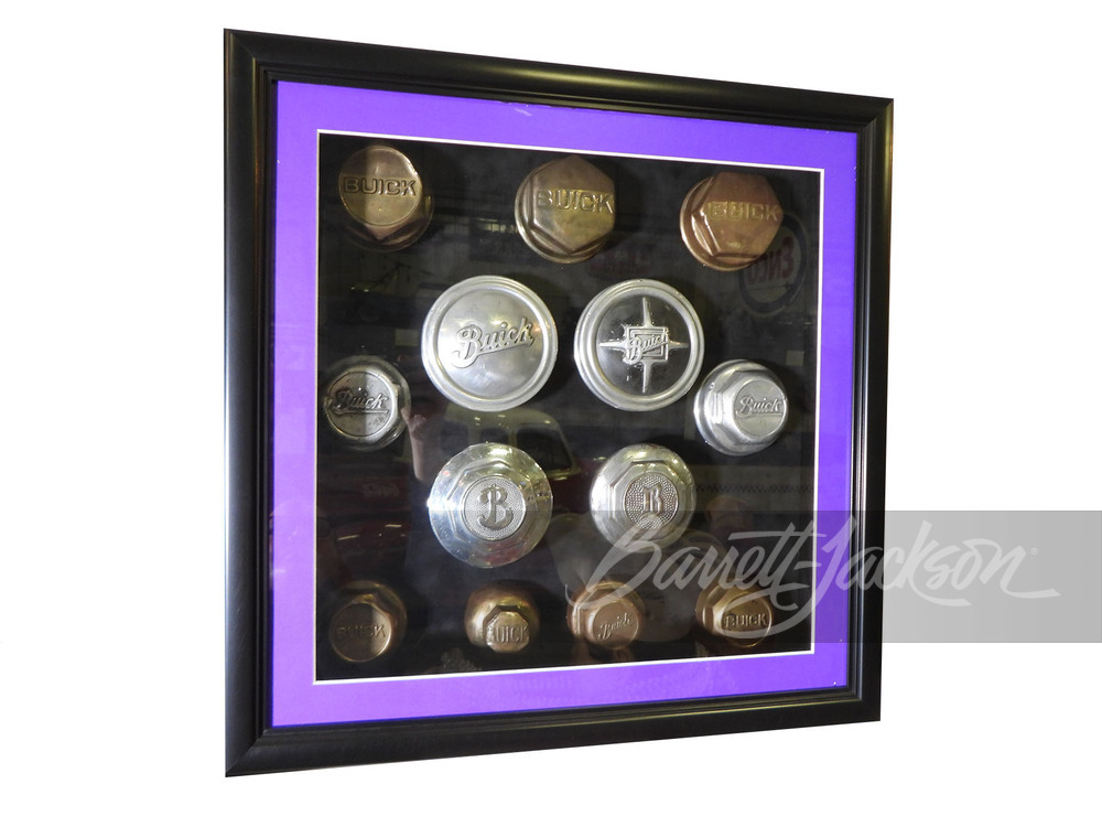 DISPLAY OF EARLY BUICK HUBCAPS