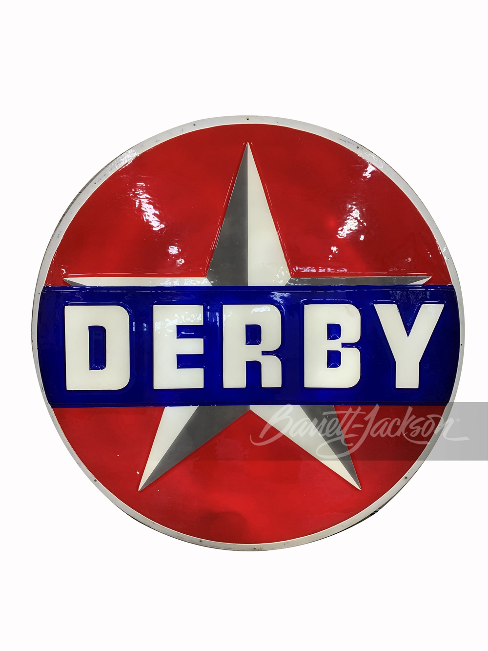 EARLY 1960S DERBY OIL LIGHT-UP SIGN
