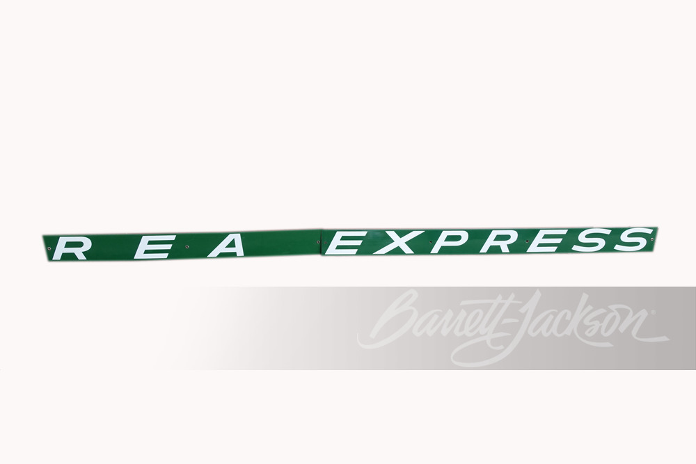 LARGE 1950S REA EXPRESS PORCELAIN RAILROAD DEPOT SIGN