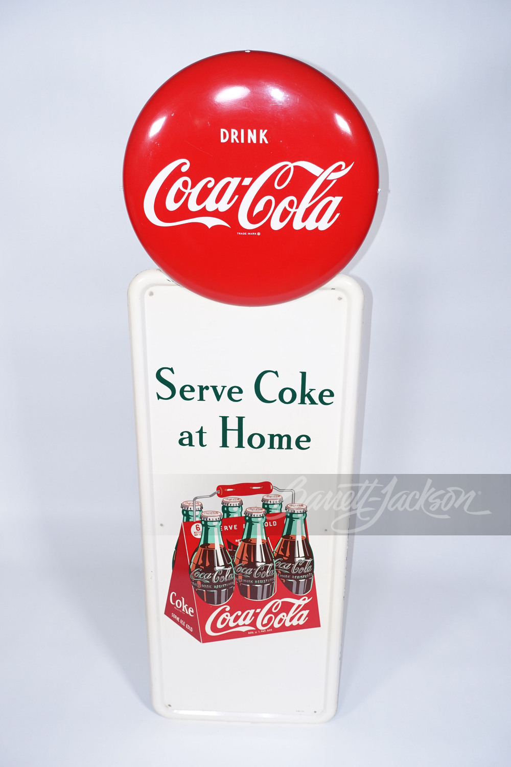 1947 COCA-COLA TIN PILASTER SIGN