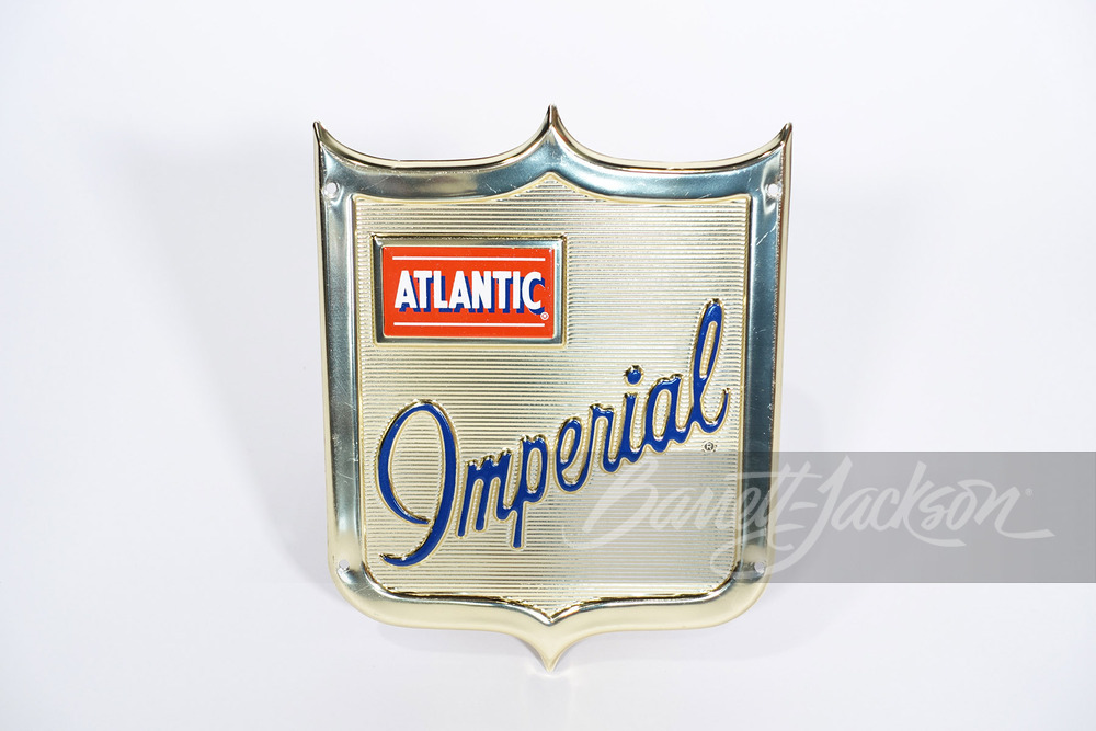 EARLY 1960S ATLANTIC IMPERIAL GASOLINE PUMP PLATE SIGN