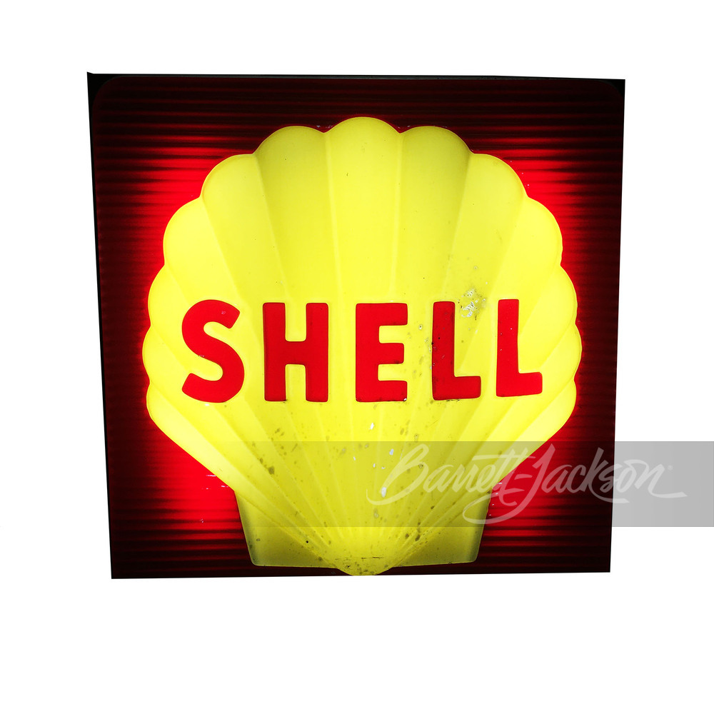 LARGE 1960S SHELL OIL LIGHT-UP SIGN
