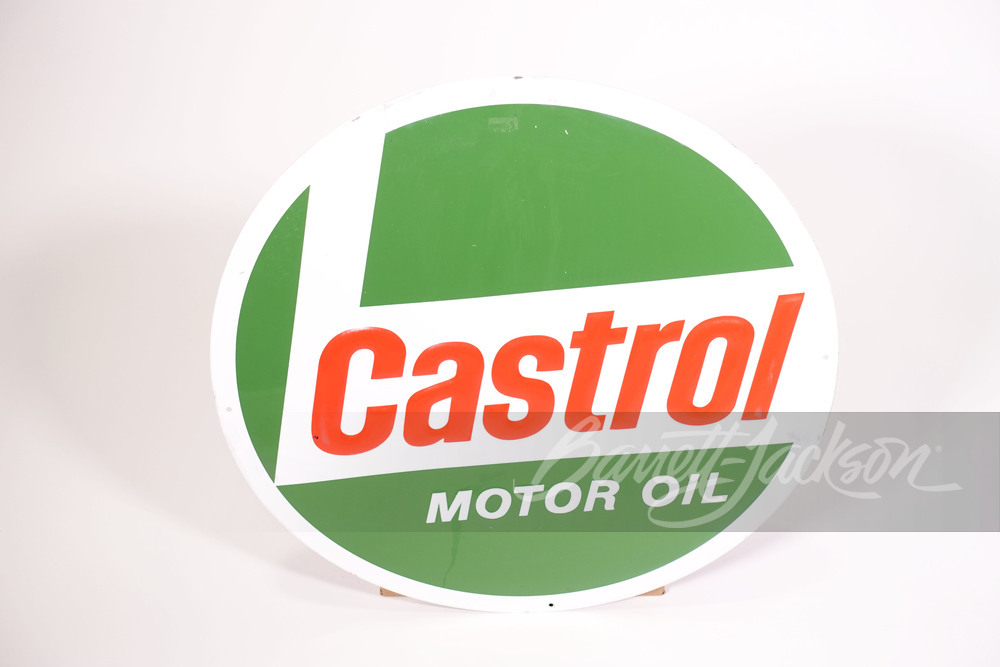1960S CASTROL MOTOR OIL EMBOSSED TIN SIGN