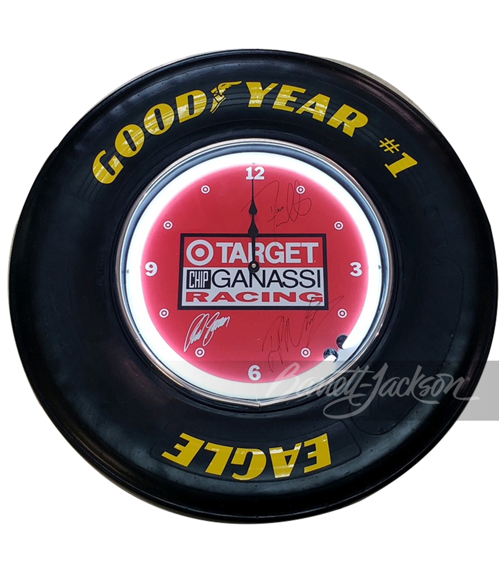 GOODYEAR TIRES/TARGET GANASSI RACING NEON CLOCK