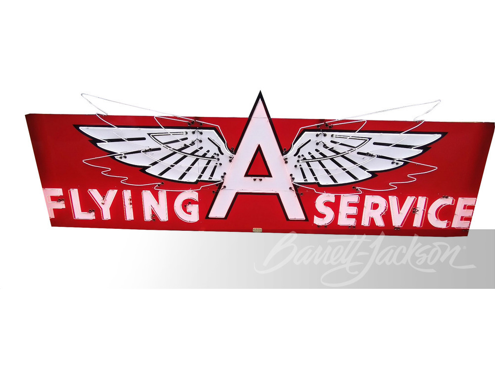1940S FLYING A SERVICE NEON SIGN