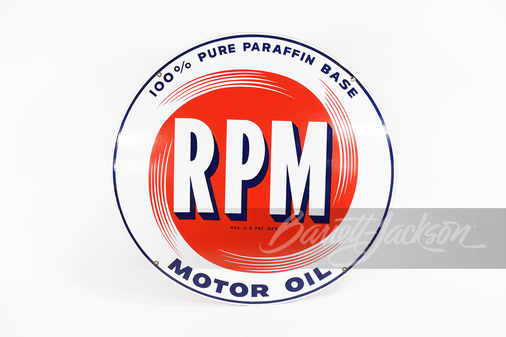 1950S RPM MOTOR OIL SIGN