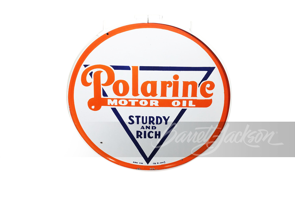 1930S STANDARD POLARINE MOTOR OIL SIGN